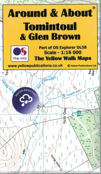 A&A Map Tomintoul & Glen Brown - Yellow Maps