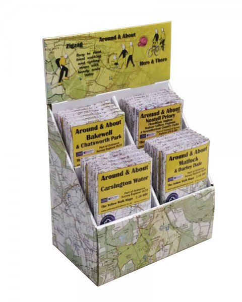 Yellow Map Empty Counter Display 4 Pocket 20 Map - Yellow Maps