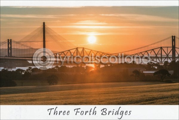Three Forth Bridges Postcard (H A6 LY) - Lyrical Scotland