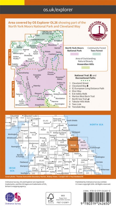 Explorer OL 26 North York Moors Western Area - Ordnance Survey