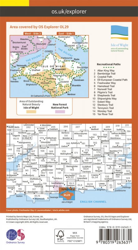Explorer OL 29 Isle of Wight - Ordnance Survey