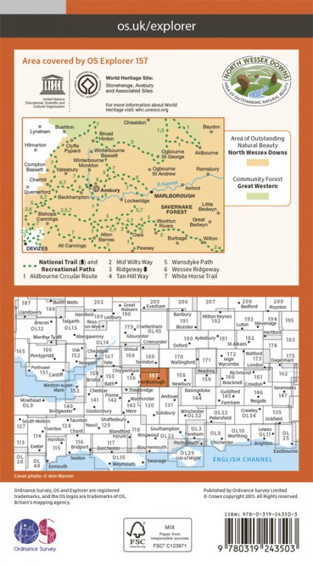 Explorer 157 Marlborough & Savernake Forest - Ordnance Survey