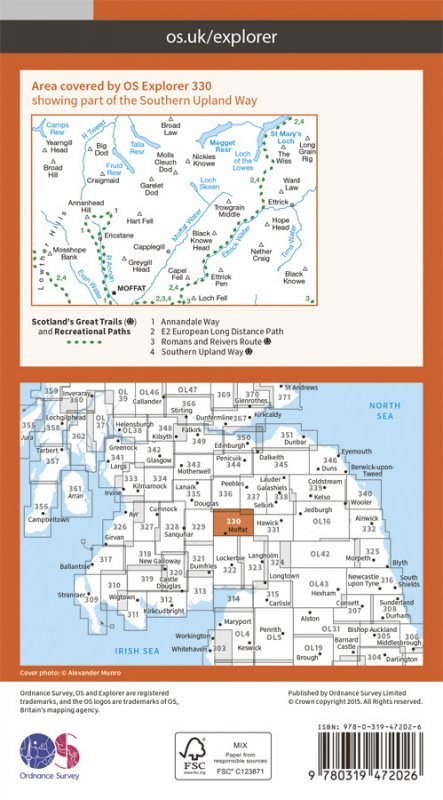 Explorer Active 330 Moffat & St Mary's Loch - Ordnance Survey