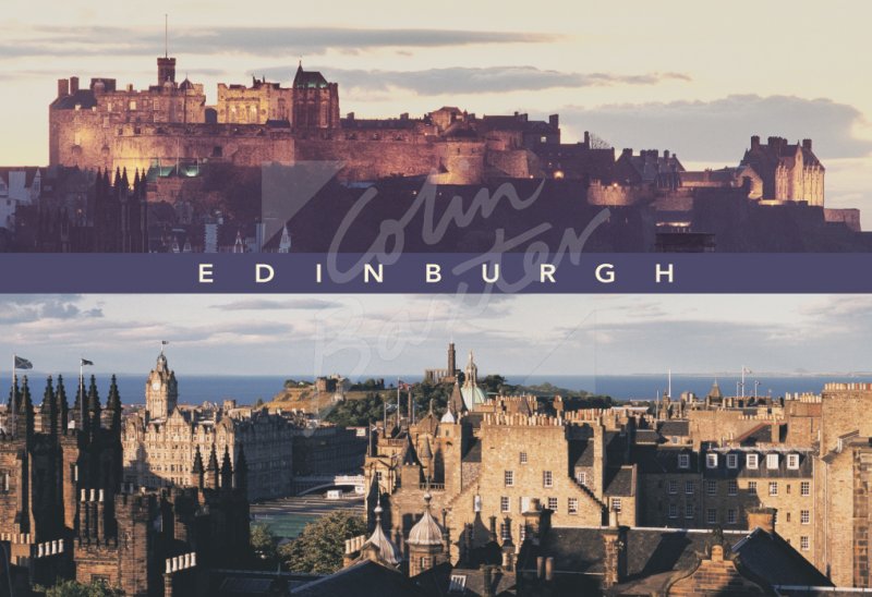 Castle & Old Town Comp, Edinburgh Postcard (H Std CB) - Colin Baxter ...