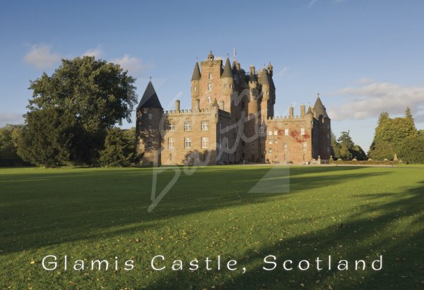 Glamis Castle, Angus 2 Postcard (H Std CB) - Colin Baxter Photography