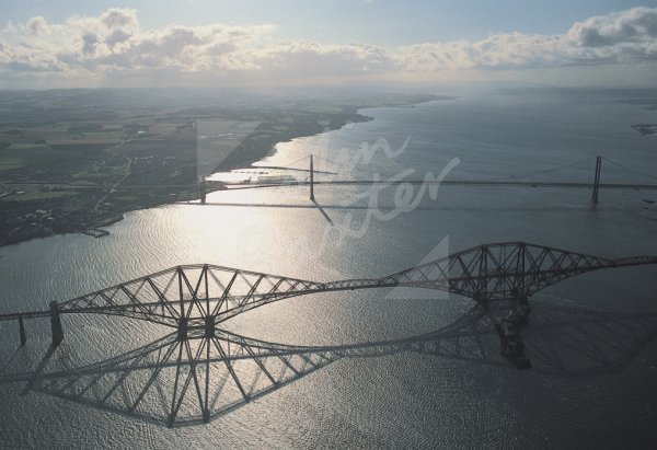 Forth Bridges From Air Postcard (H Std CB) - Colin Baxter Photography