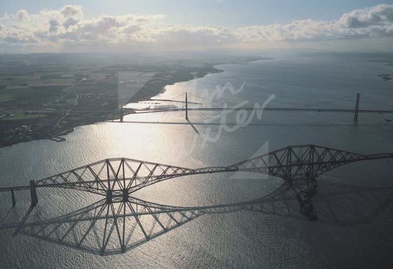 Forth Bridges From Air Postcard (H Std CB) - Colin Baxter Photography