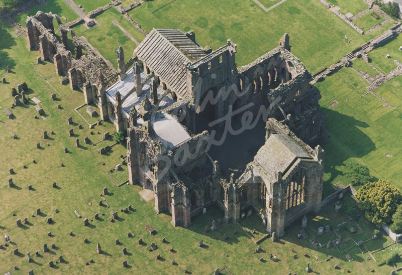Melrose Abbey, Borders From Air Postcard (H Std CB) - Colin Baxter ...
