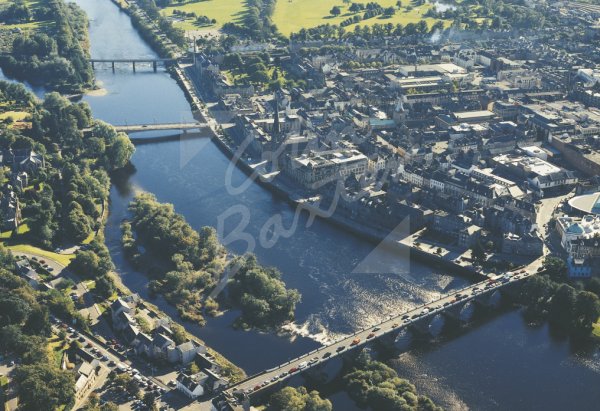 Perth City Centre & River Tay From Air Postcard (H Std CB) - Colin ...