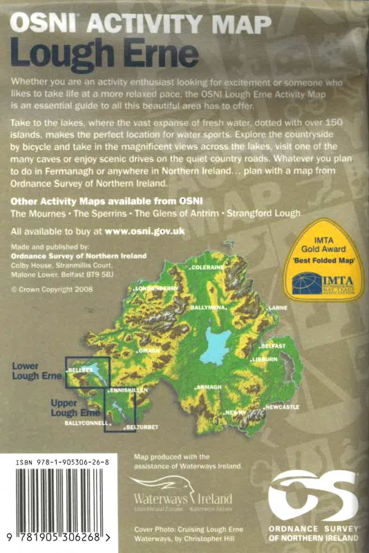 Activity Map Lough Erne Laminated - Ordnance Survey