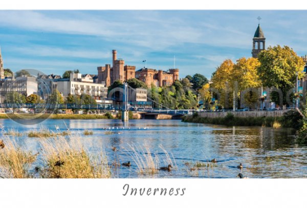 Inverness Castle Long Shot Postcard (H A6 LY) - Lyrical Scotland