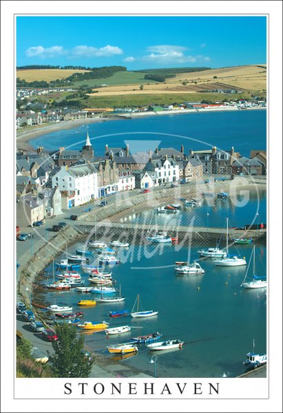 Stonehaven, Harbour Close up to Stonehaven Bay Postcard (V SG ...