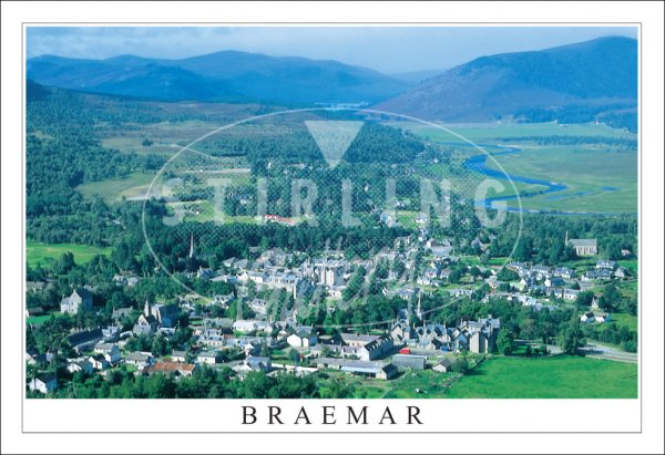 Braemar from the Air Postcard (H SG) - Stirling Gallery