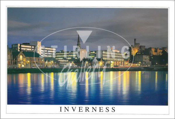 Inverness, Evening Lights Postcard (H SG) - Stirling Gallery
