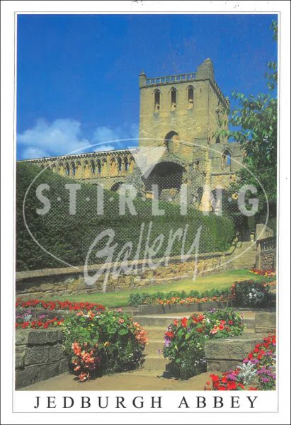 Jedburgh Abbey, Summer Flowers Postcard (V SG) - Stirling Gallery