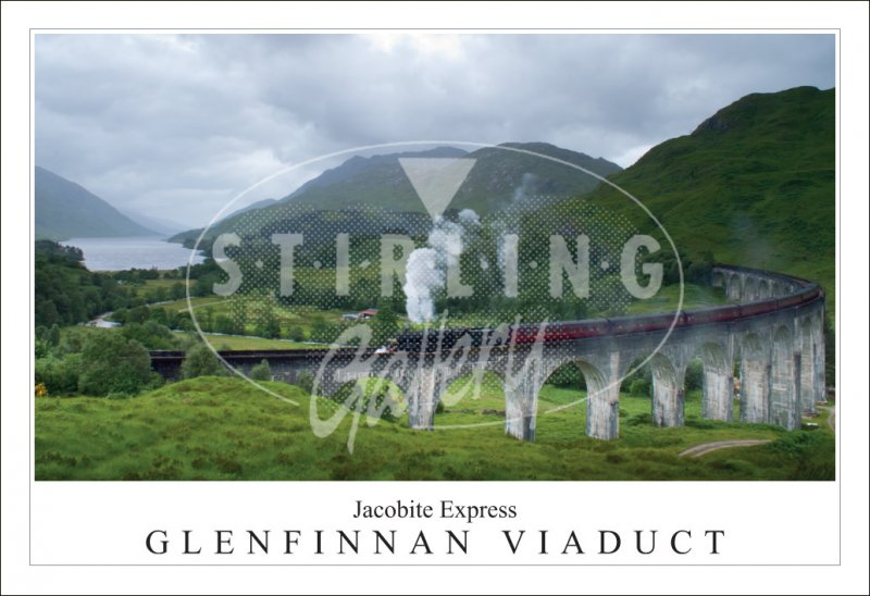 Jacobite Express - Glenfinnan Viaduct Postcard (H SG) - Stirling Gallery