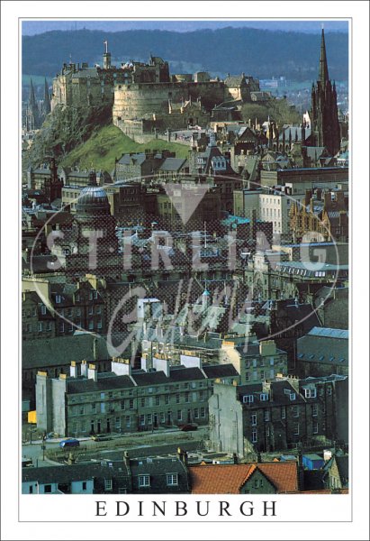 Edinburgh, Castle and University Postcard (V SG) - Stirling Gallery