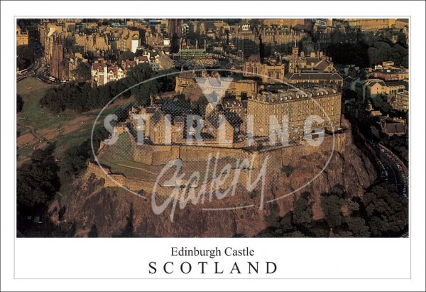 Edinburgh Castle - Scotland, from Sky Postcard (H SG) - Stirling Gallery