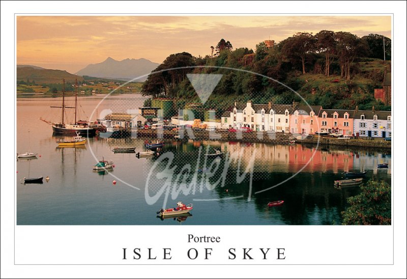 Portree - Isle of Skye, Autumn Reflections Postcard (H SG) - Stirling ...