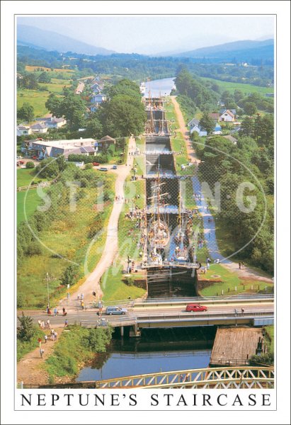 Neptune's Staircase Postcard (V SG) - Stirling Gallery