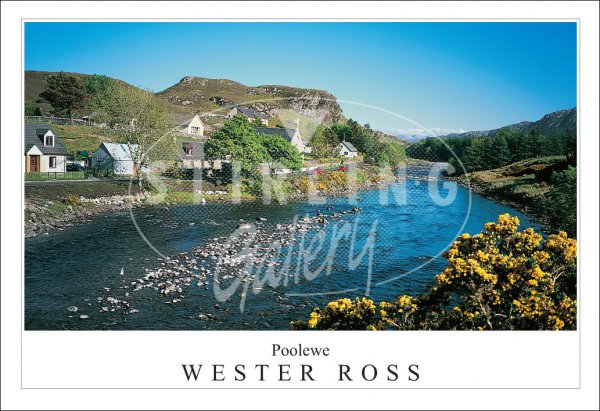 Poolewe - Wester Ross, River Ewe Postcard (H SG) - Stirling Gallery