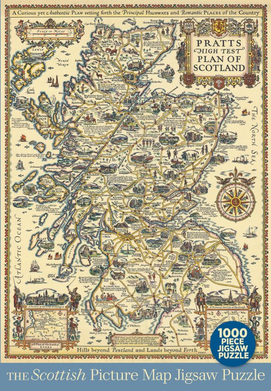 Jigsaw Scottish Picture Map 1000pc - Birlinn