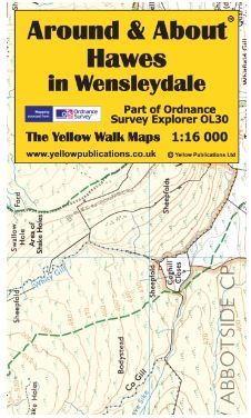 A&A Map Hawes in Wensleydale - Yellow Maps