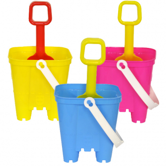 Bucket & Spade Set Castle (3 Asst) (CPU6) - Palgrave