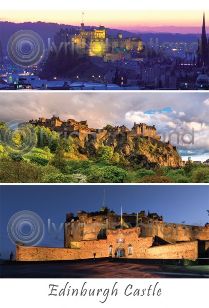 Edinburgh Castle Composite Postcard (V A6 LY) - Lyrical Scotland