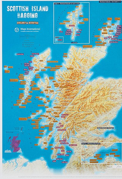 Collect & Scratch Map Scottish Island Bagging - Maps International