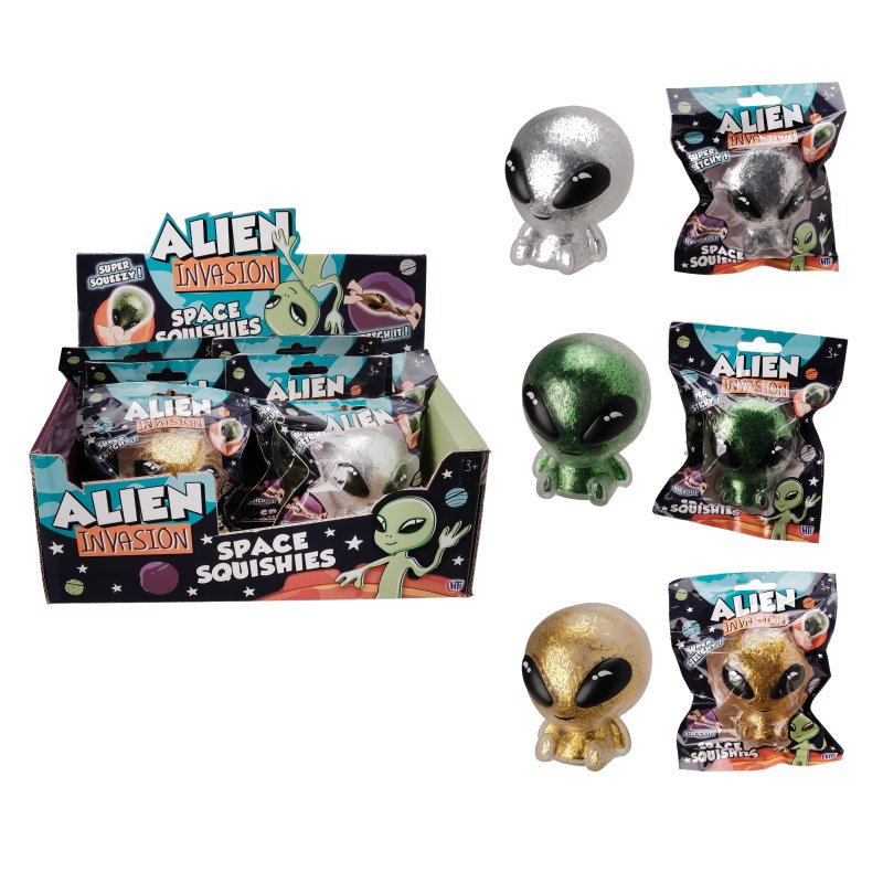 Alien Invasion Space Squishies 3 Asst (DPU12) (Feb) - HTI