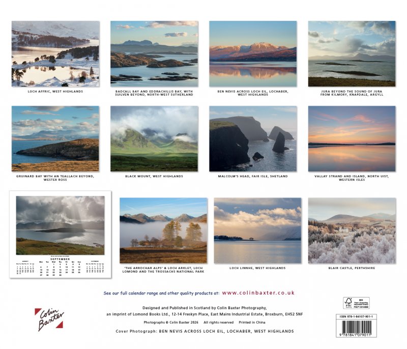 Lomond Books - 2027 Calendar Scotland Light & Land (Mar)