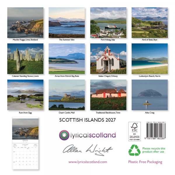 Lomond Books - 2027 Calendar Scottish Islands (Mar)